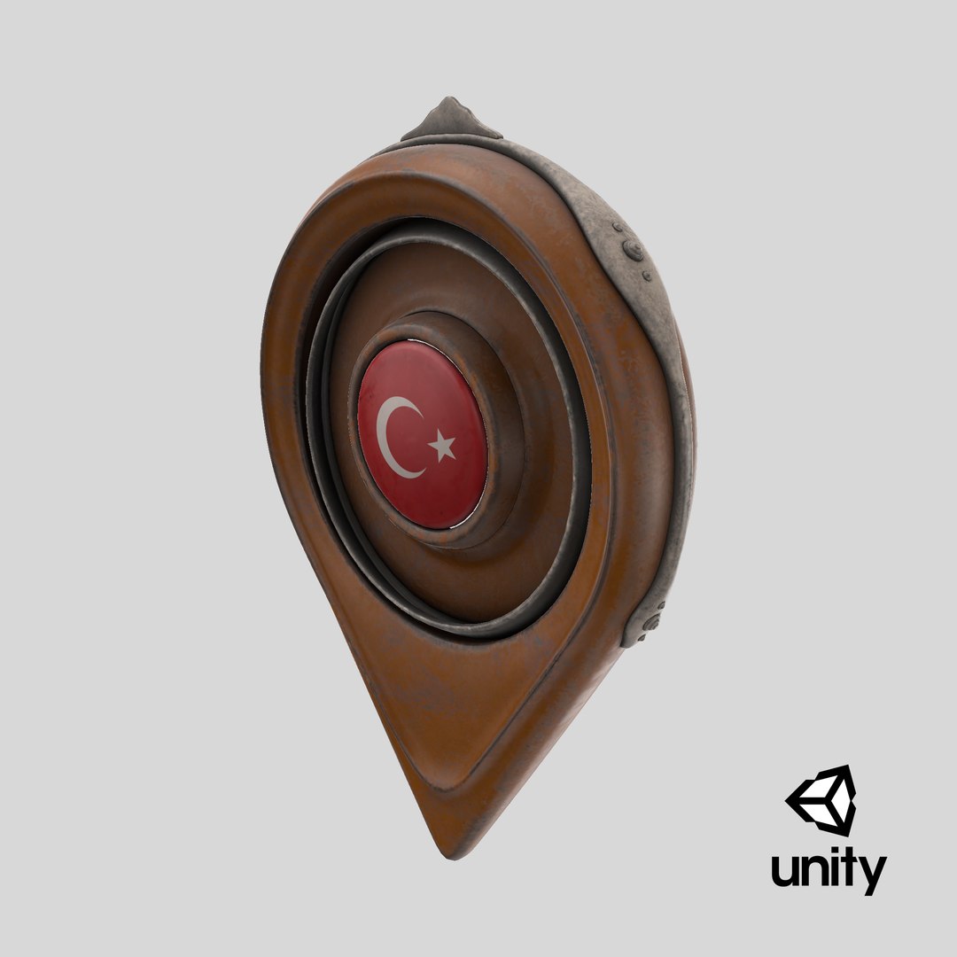 Turkey Flag Icon 3D Model - TurboSquid 2063243