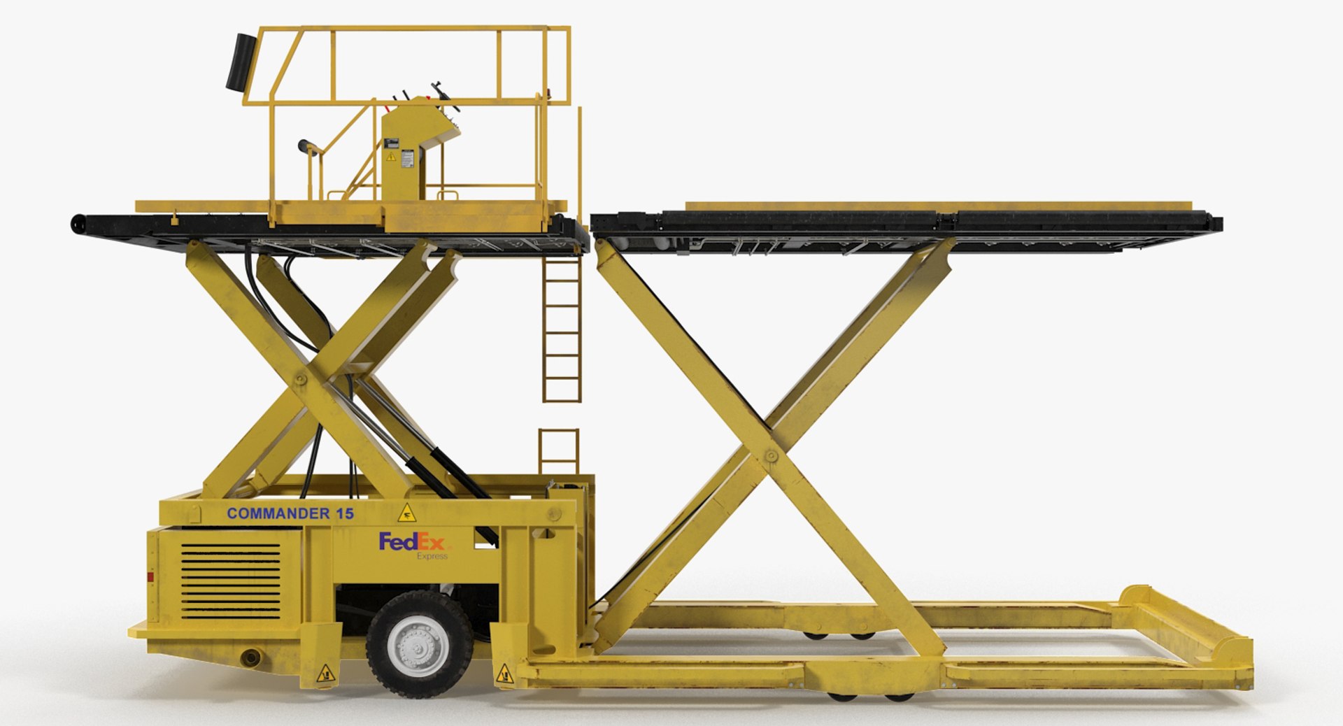 Lower deck loader yellow 3D model - TurboSquid 1241342