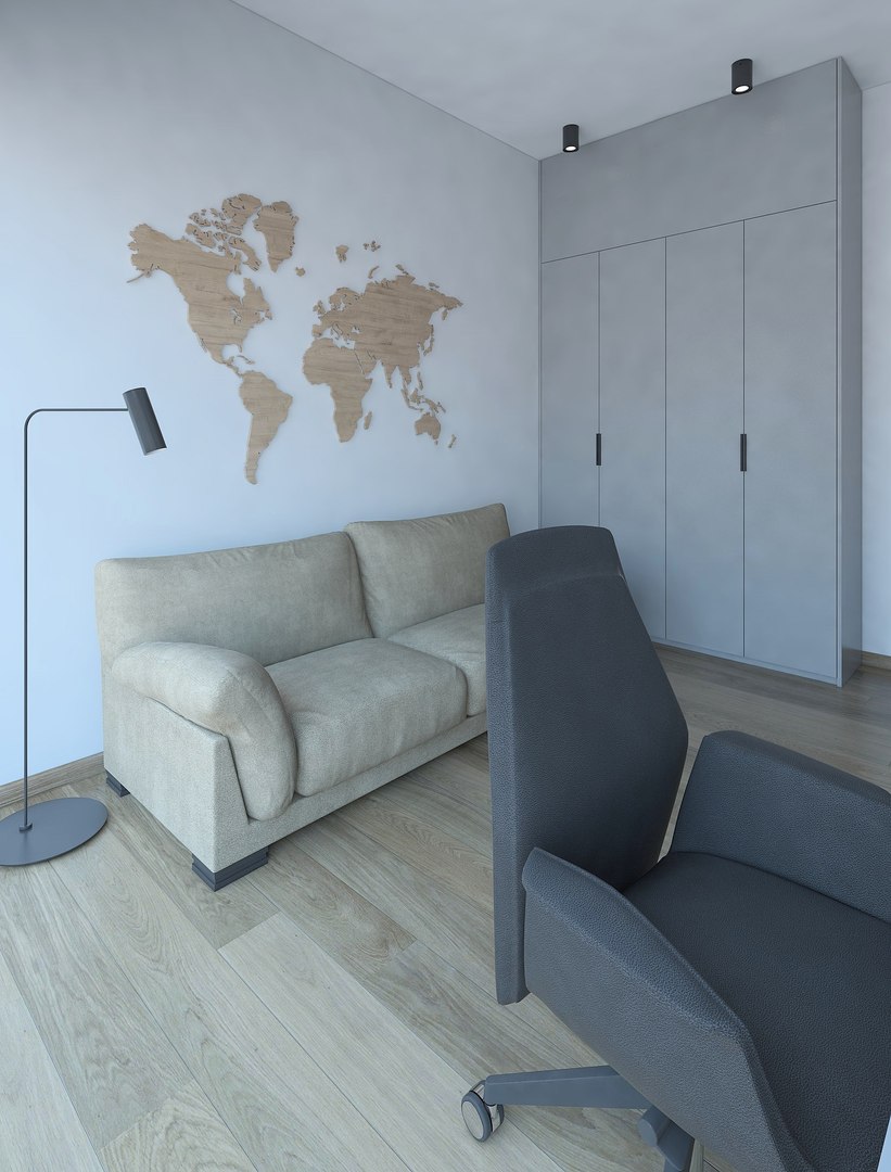 3D Nice Cozy Work Room Model - TurboSquid 1798375