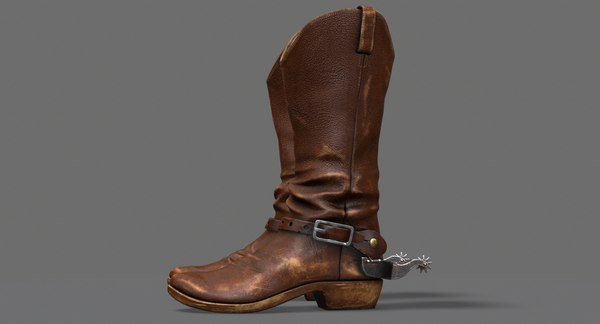 3d model cowboy boots