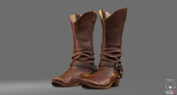 3d model cowboy boots