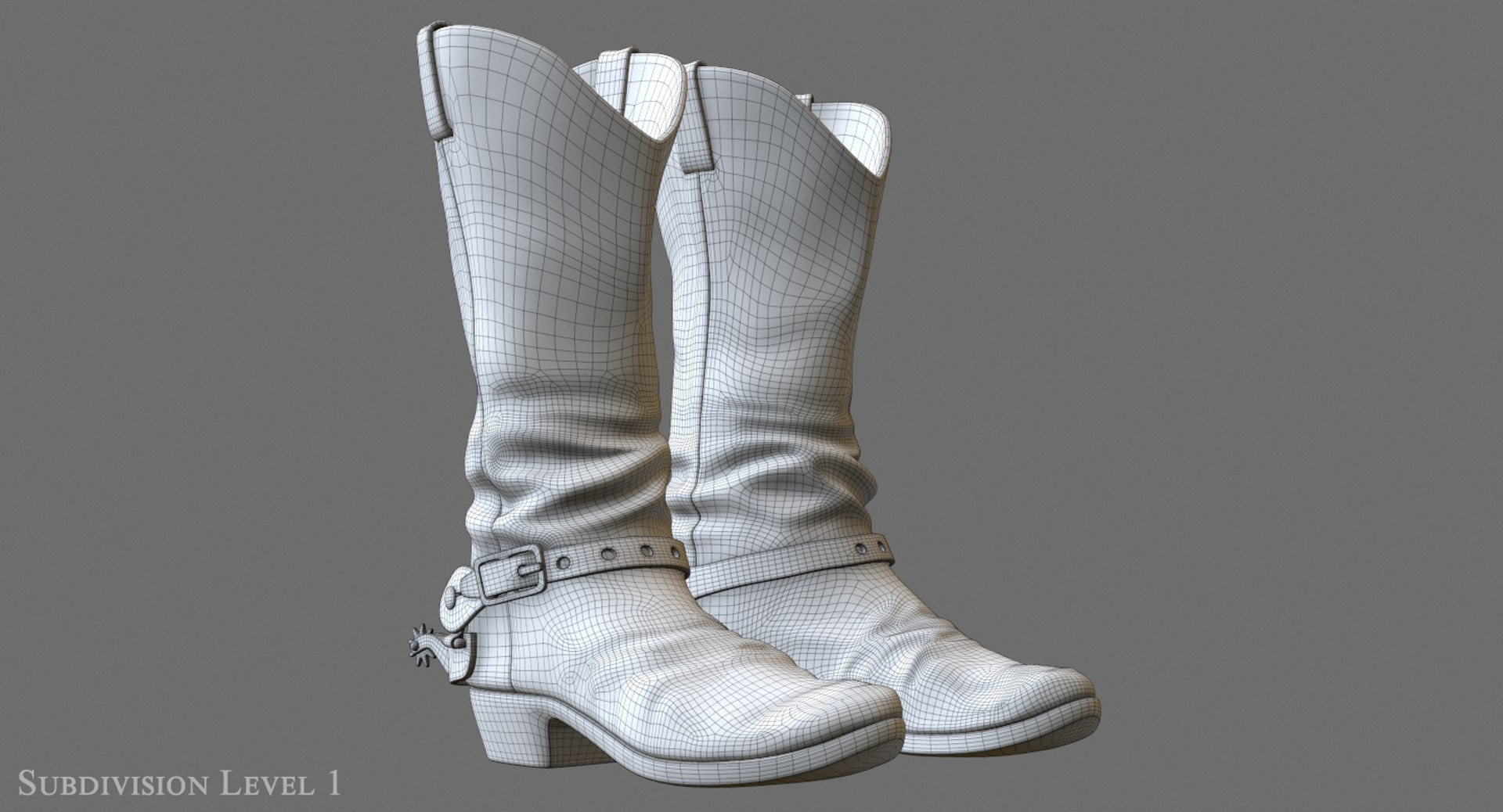 3d model cowboy boots