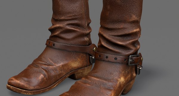 3d model cowboy boots
