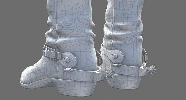 3d model cowboy boots