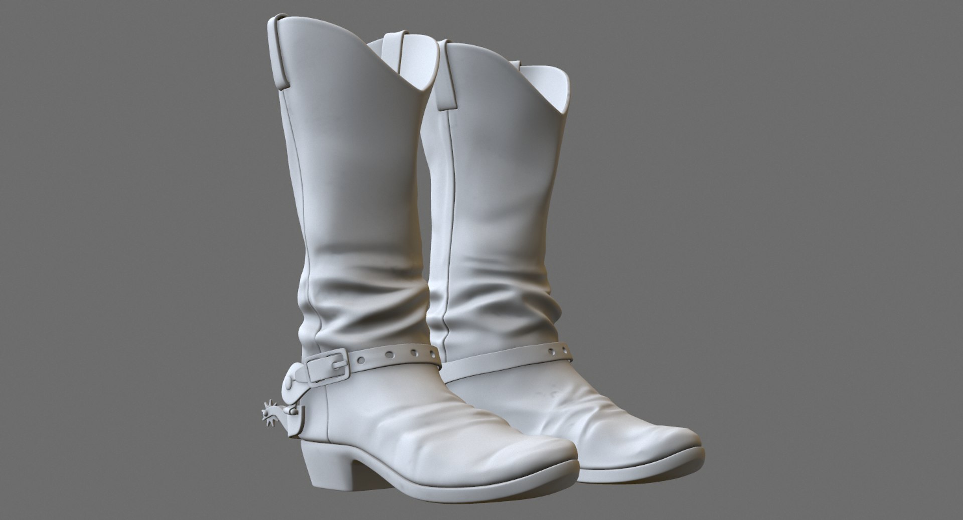 3d model cowboy boots