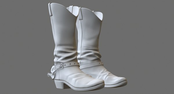 3d model cowboy boots