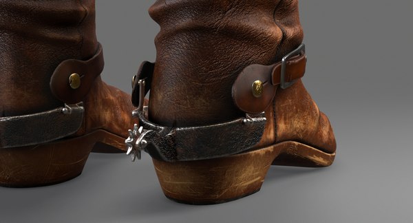 3d model cowboy boots