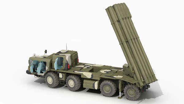 modelo 3d BM 30 Smerch lanzacohetes camuflaje aparejado - TurboSquid ...