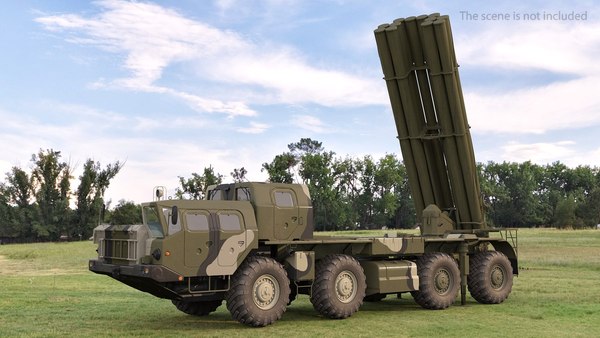 modelo 3d BM 30 Smerch lanzacohetes camuflaje aparejado - TurboSquid ...