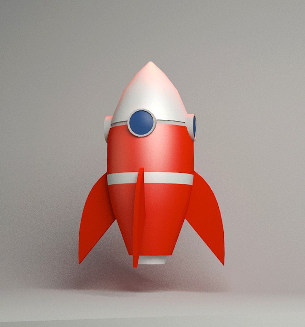 Cartoon Rocket 3d Max