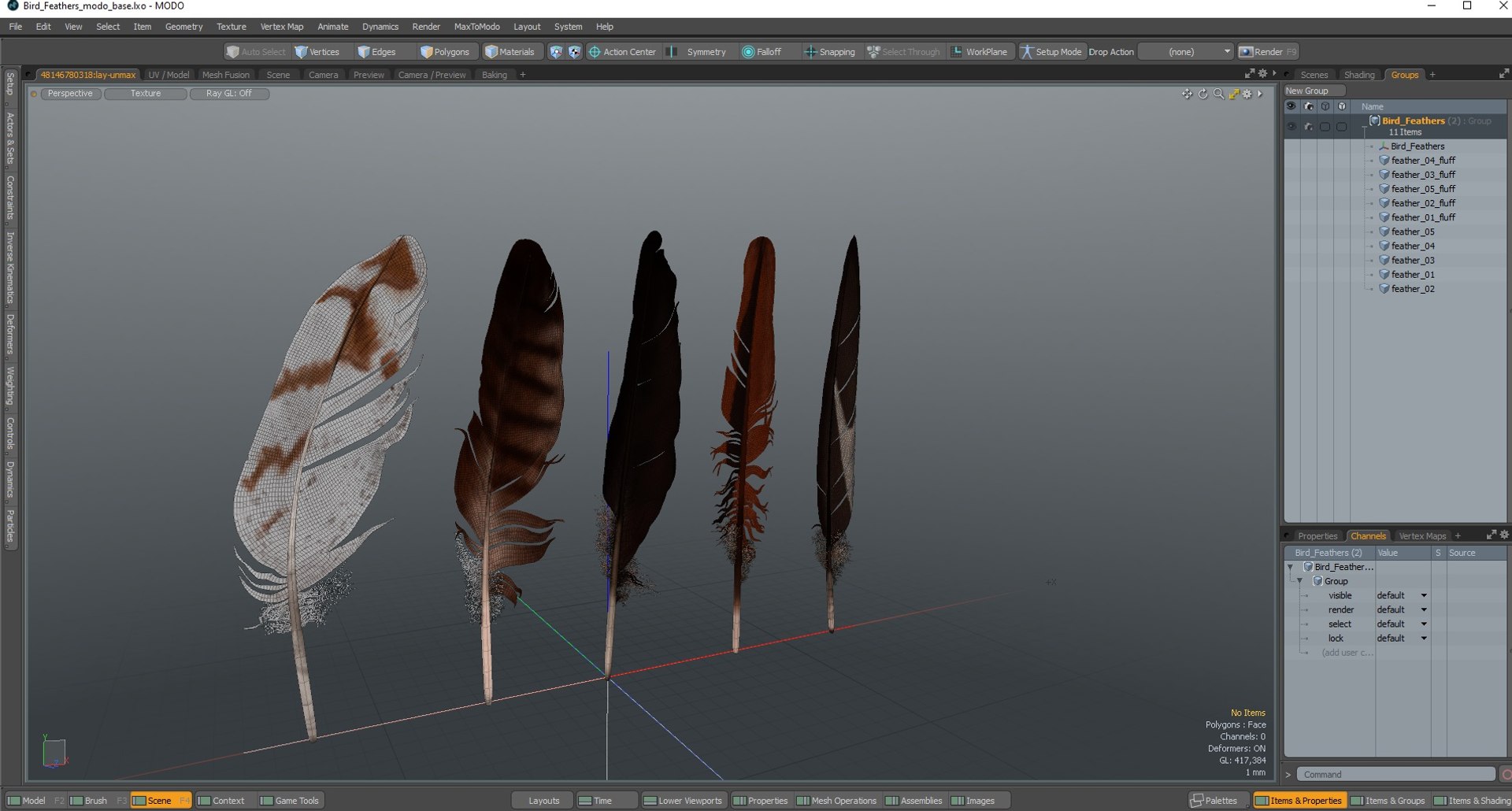 3D Bird Feathers - TurboSquid 2163491