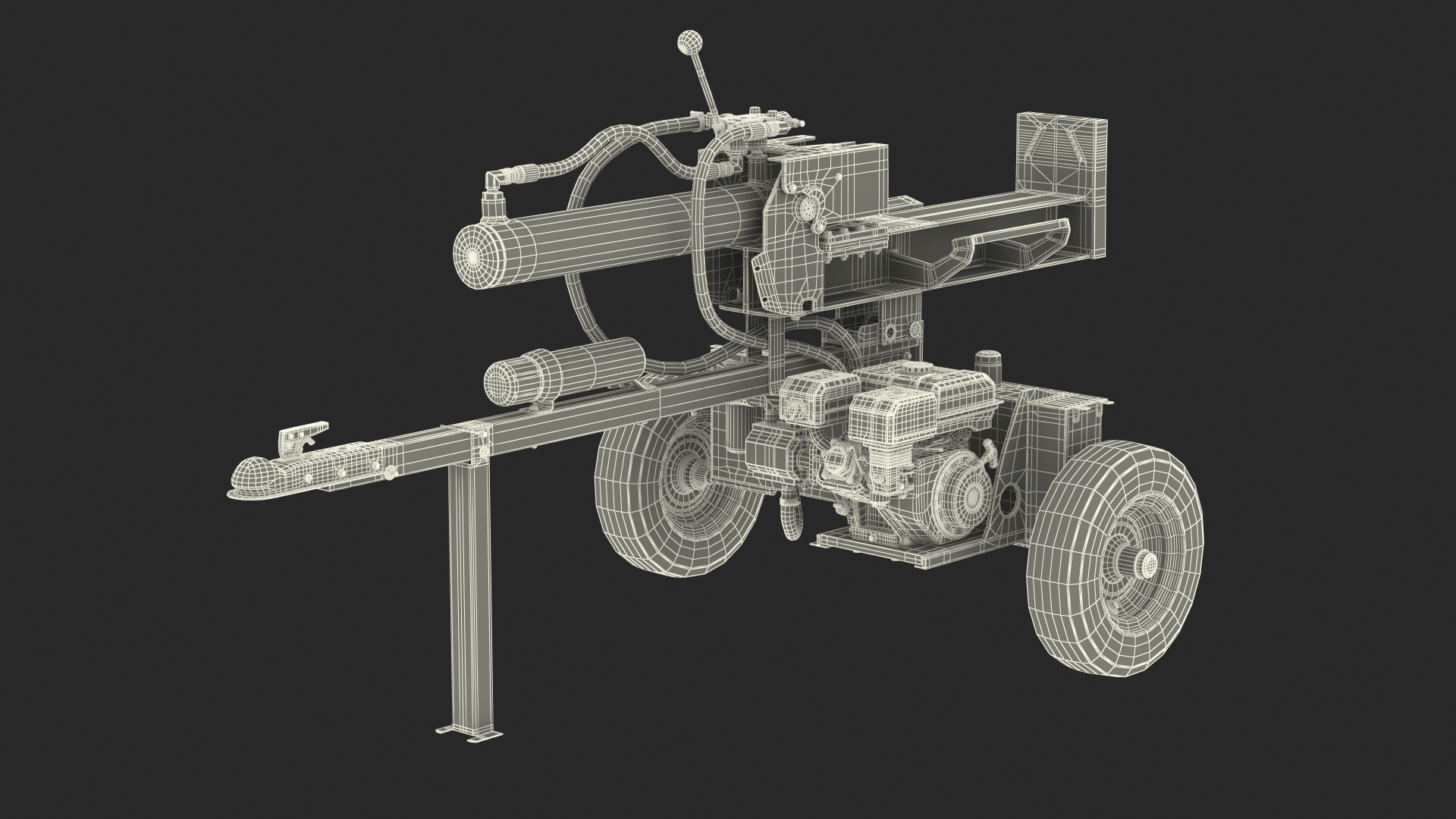 3D Hydraulic Lumberjack Log Splitter - TurboSquid 1651266