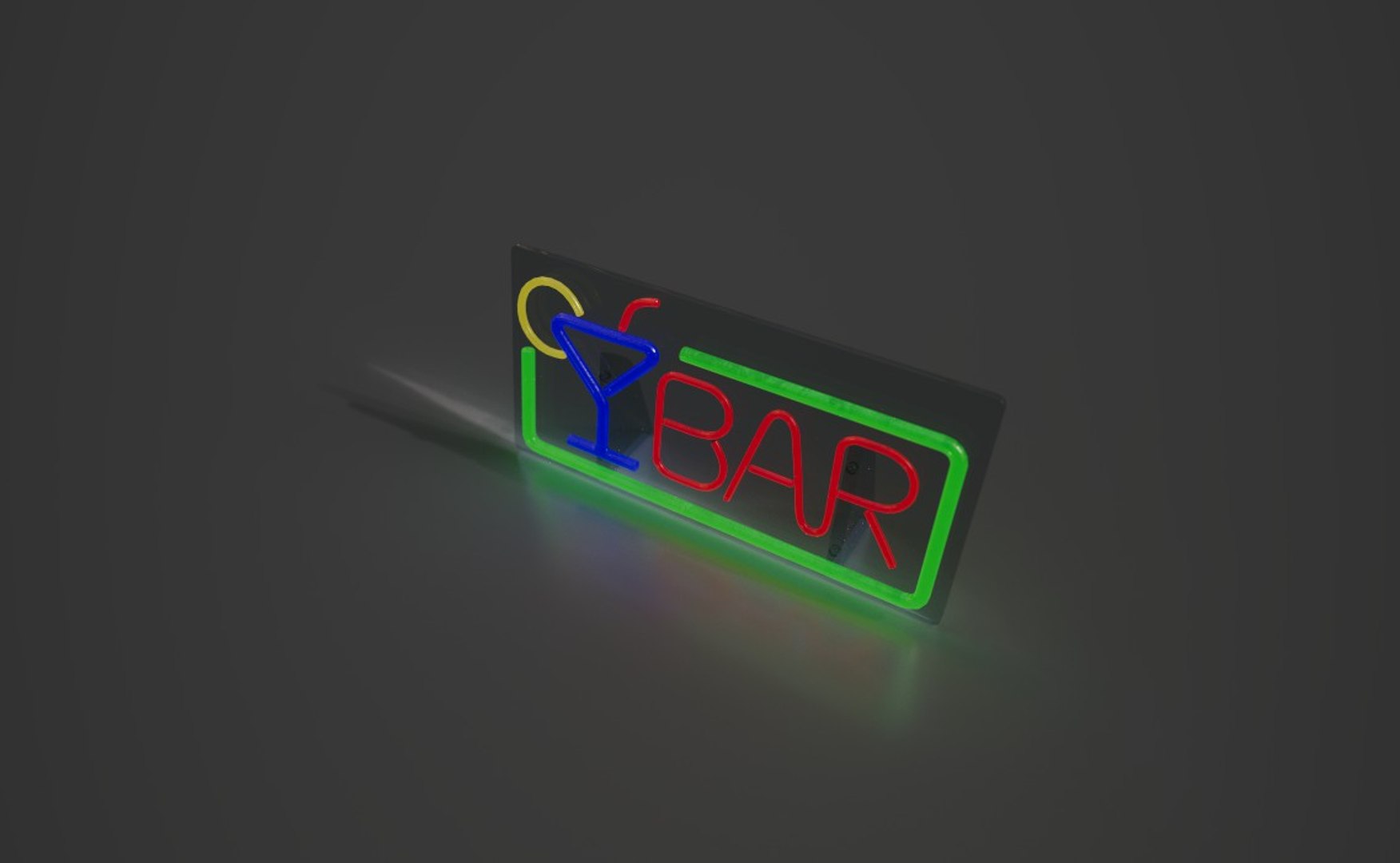 Neon bar table sign 3D model - TurboSquid 2165701