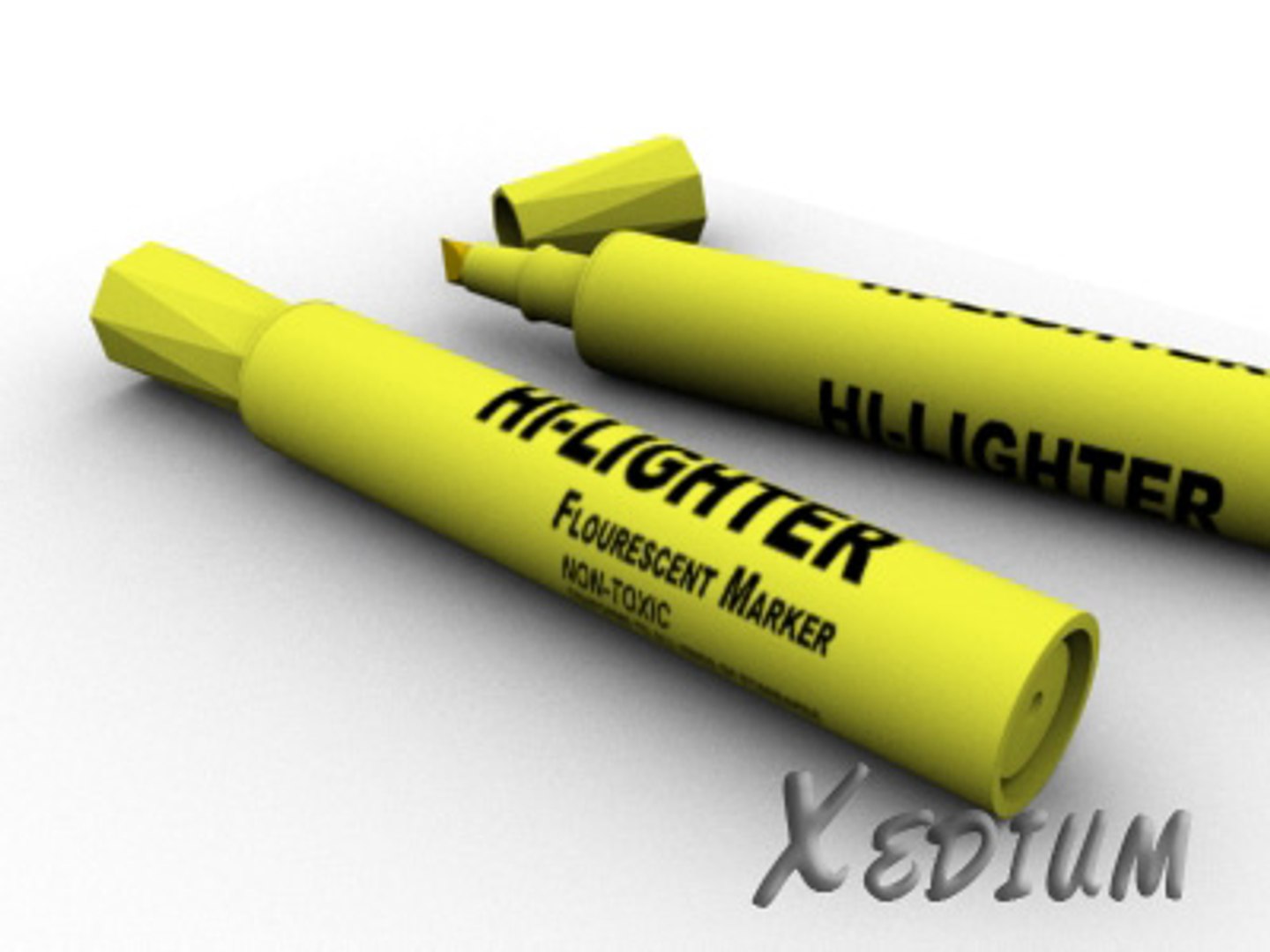 Highlighter Marker 3d Model