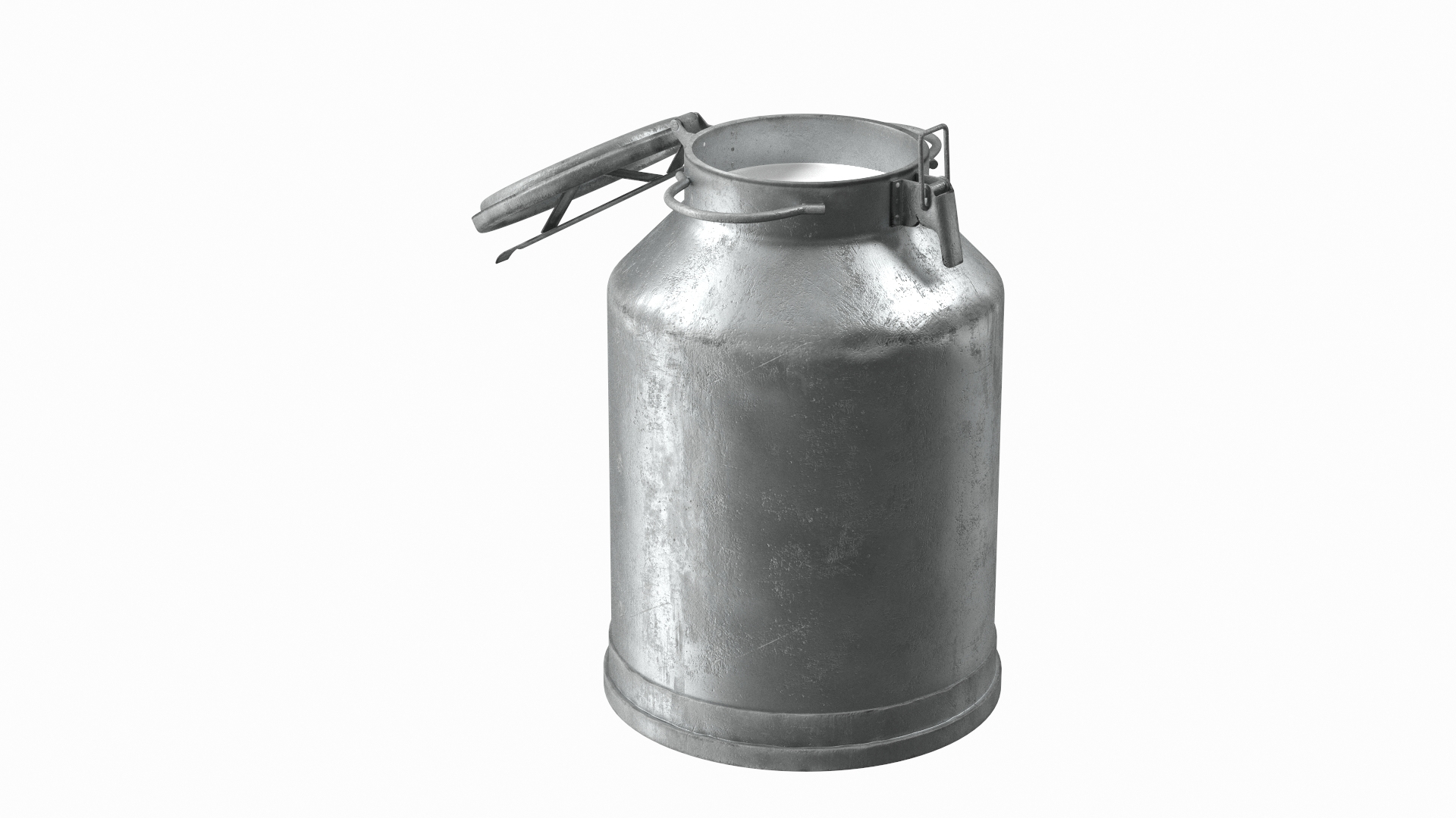 Aluminum Milk Bucket Can Full Old 3D Model - TurboSquid 1902525