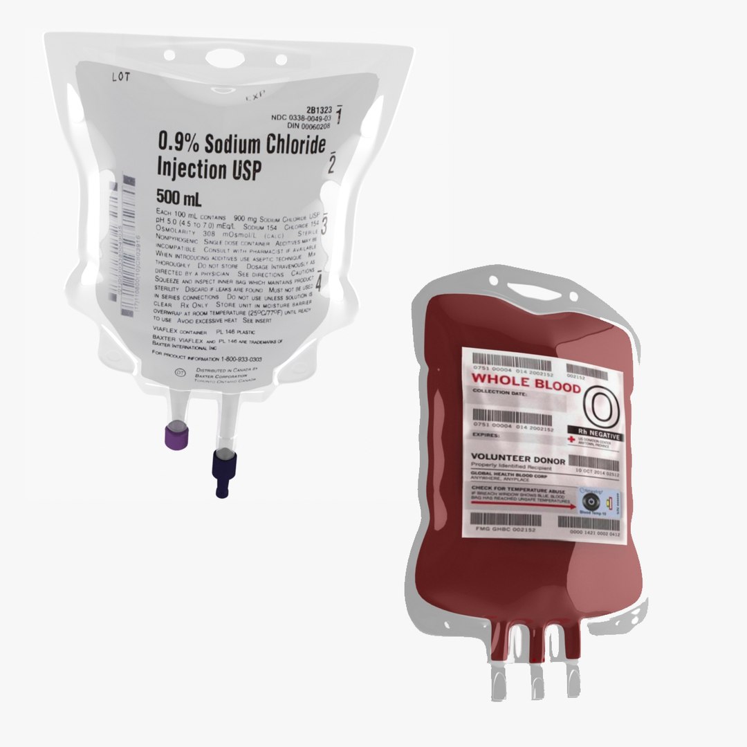Realistic Iv Bag Blood 3D Model - TurboSquid 1328602