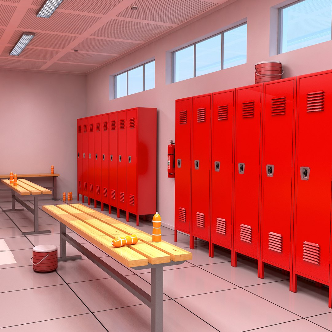 3D Model Locker Room 3 - Red - TurboSquid 1913754