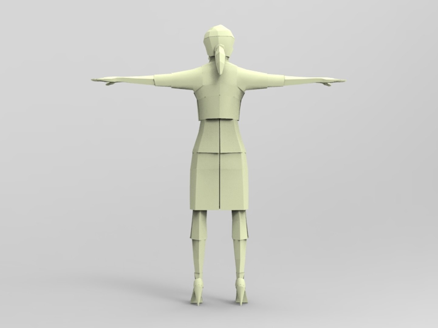 3d Paper Women Model