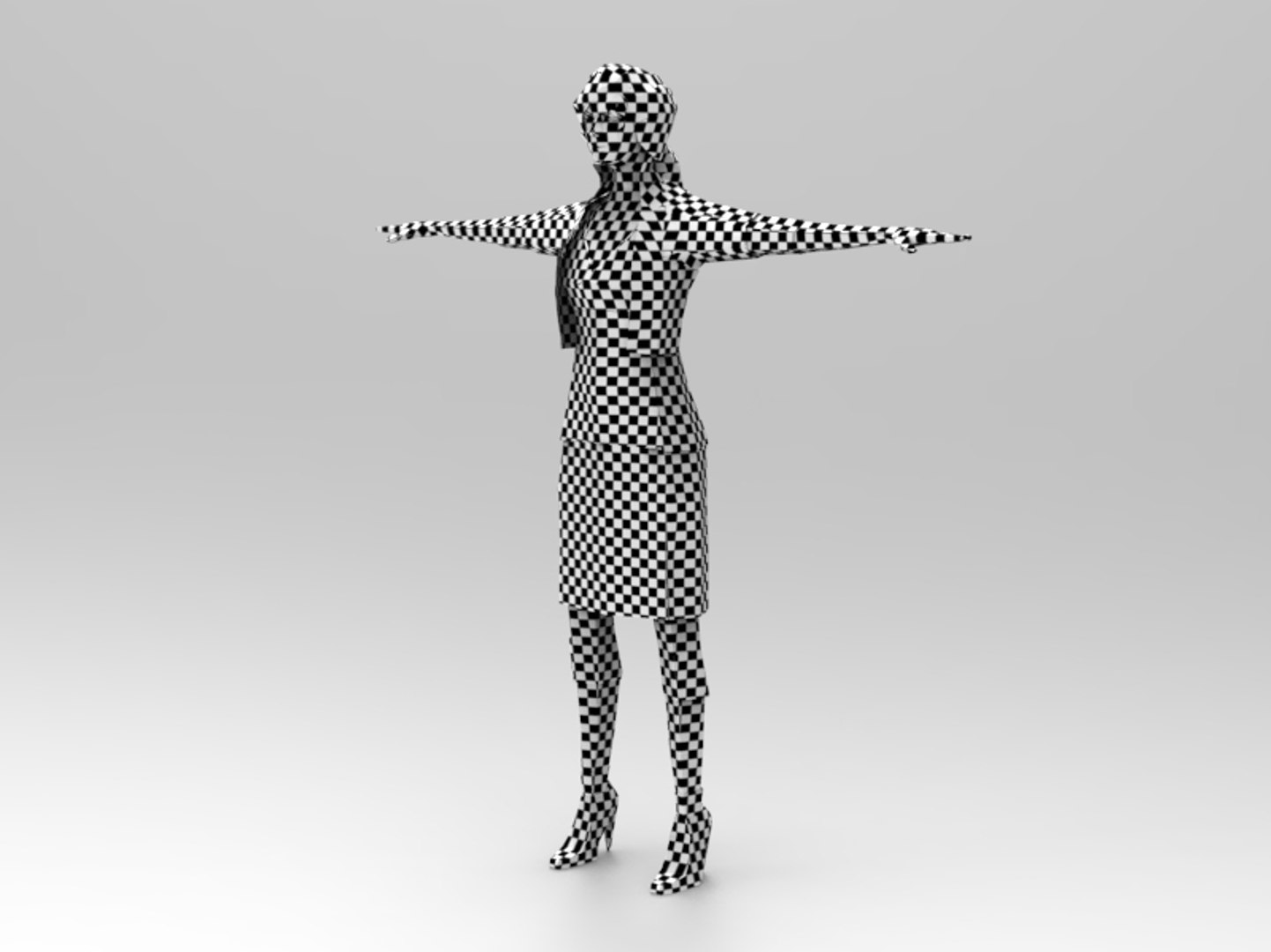 3d Paper Women Model