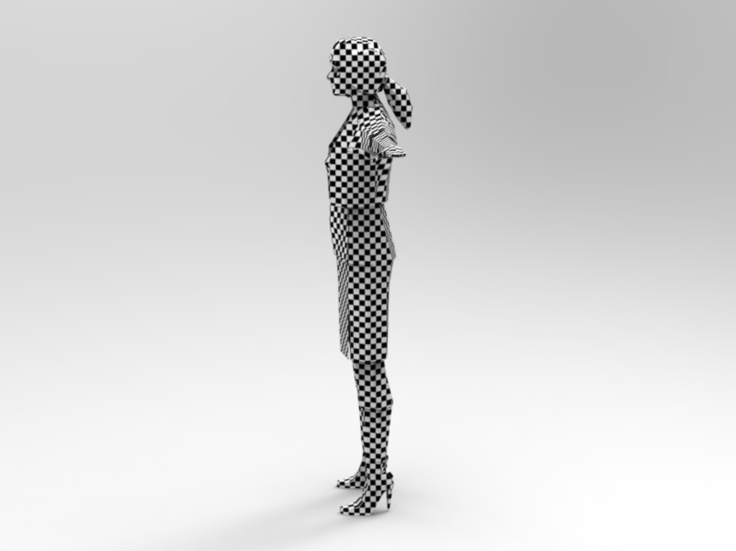 3d Paper Women Model