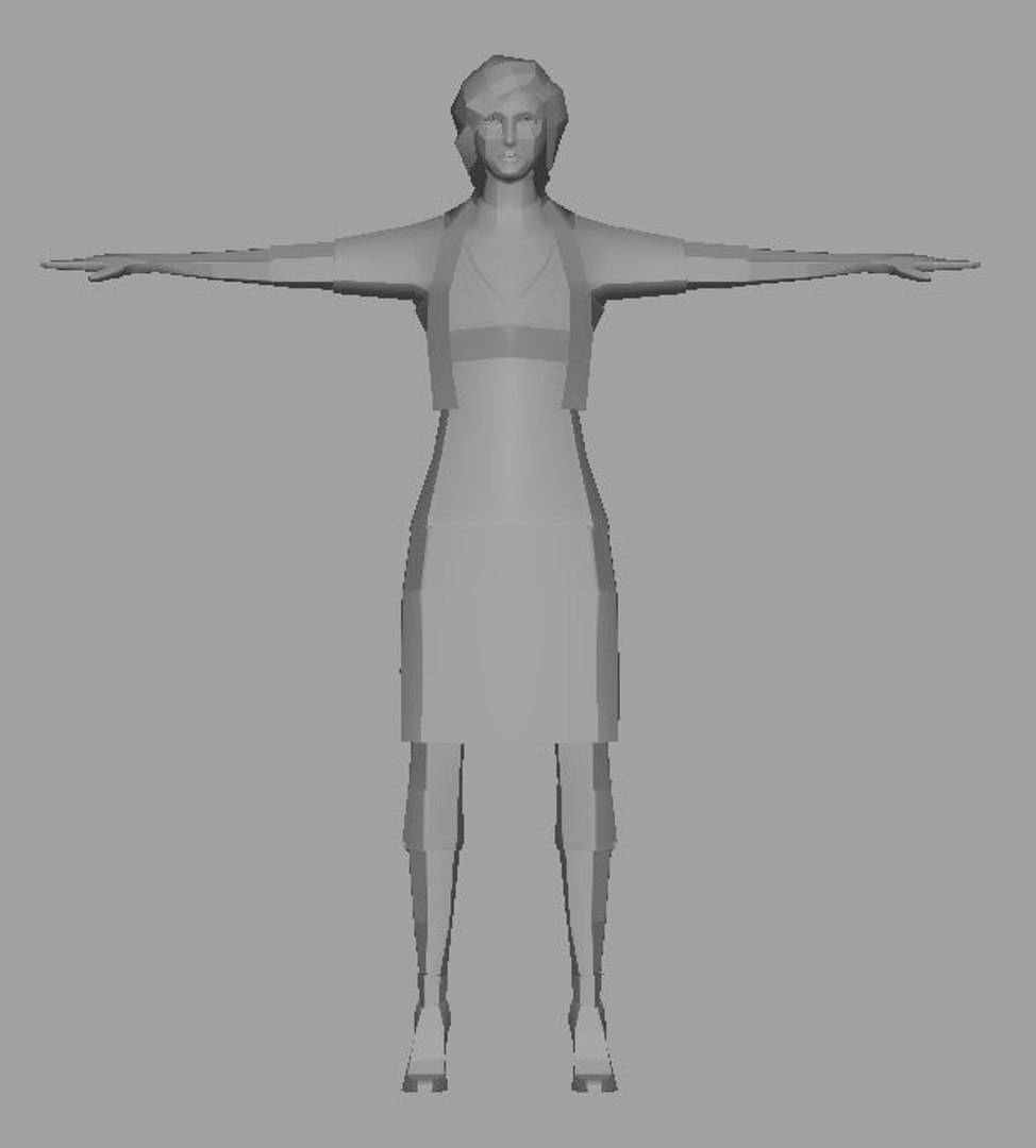 3d Paper Women Model