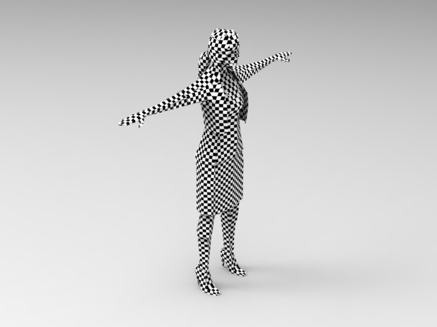 3d Paper Women Model