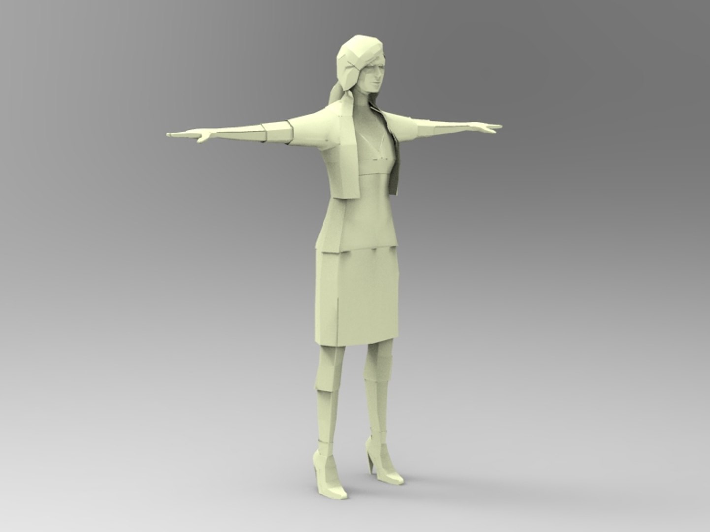 3d Paper Women Model