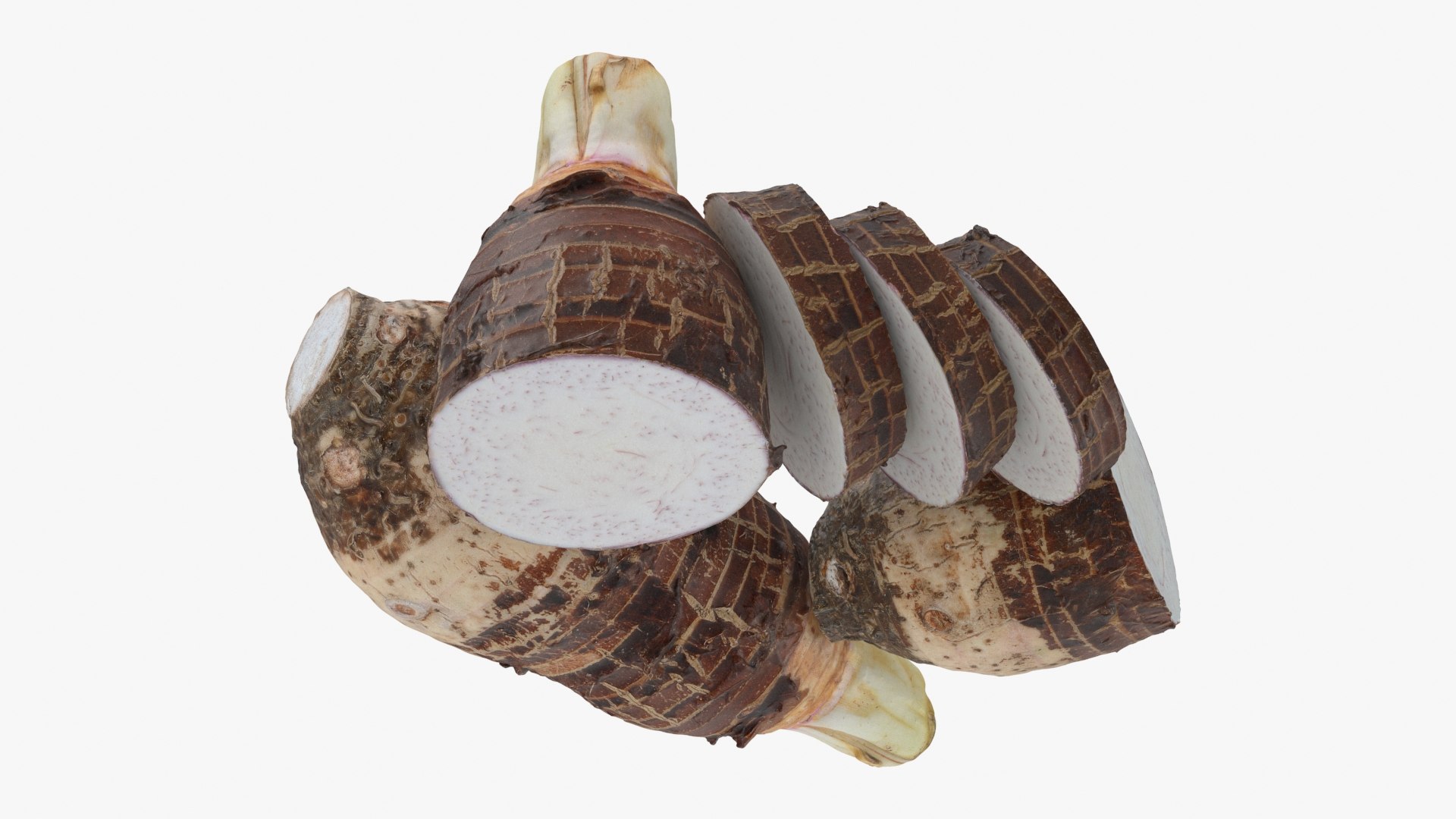 3D Model Whole Half Slice Taro V2 - TurboSquid 2209772