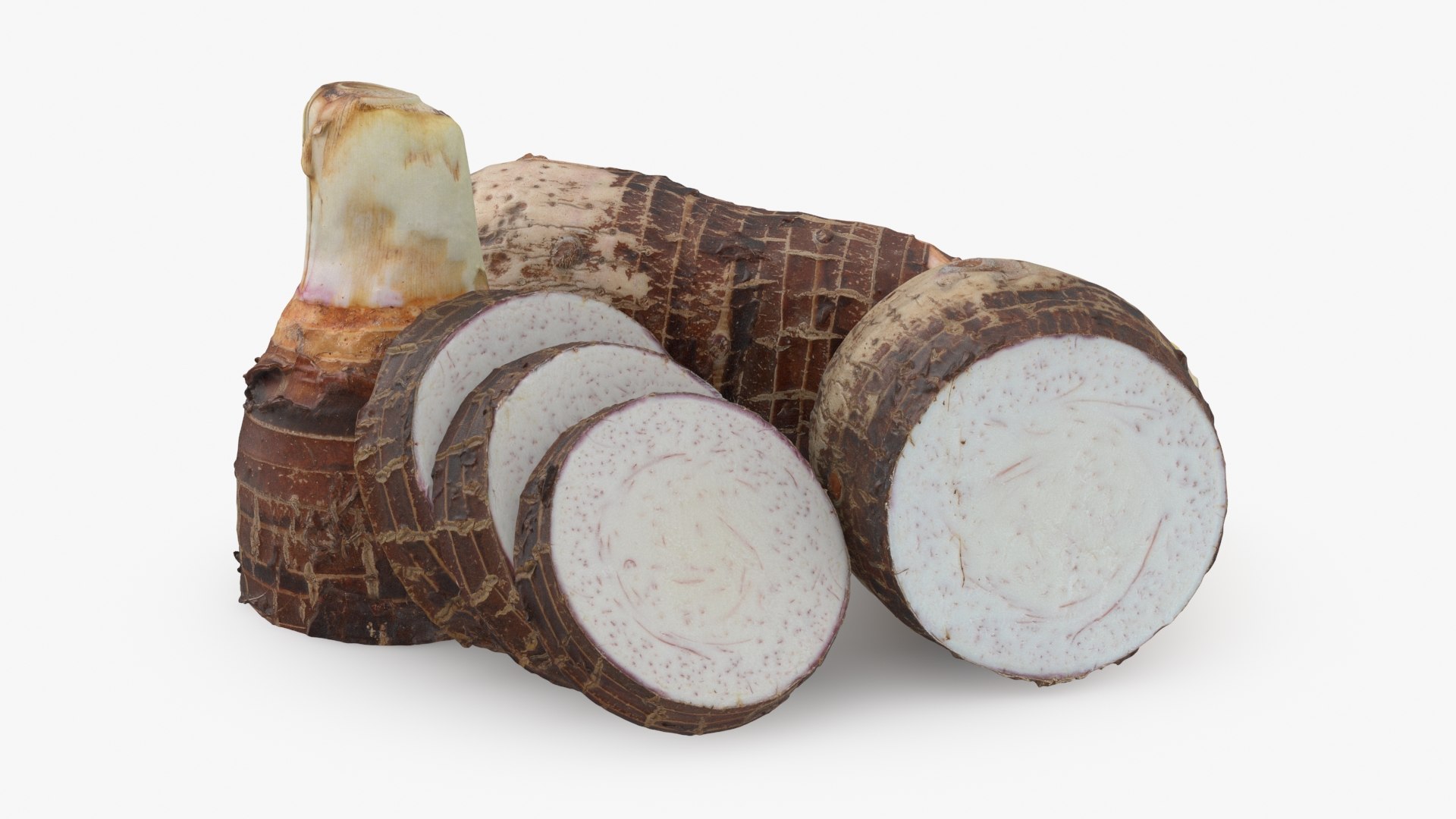 3D Model Whole Half Slice Taro V2 - TurboSquid 2209772
