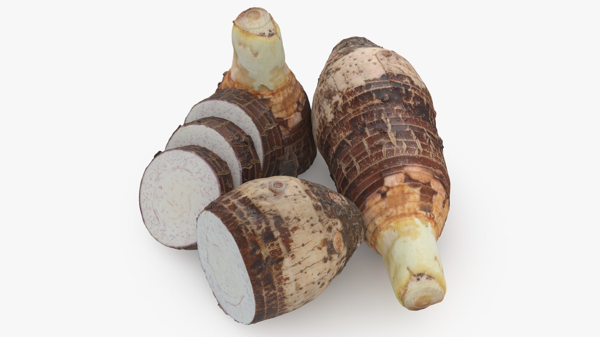3D Model Whole Half Slice Taro V2 - TurboSquid 2209772