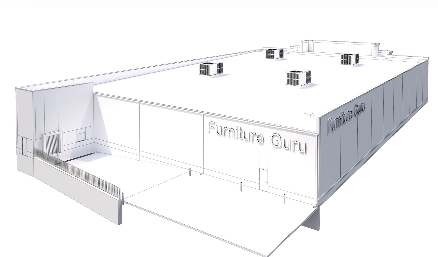 Exterior Retail Store 3D - TurboSquid 1337087