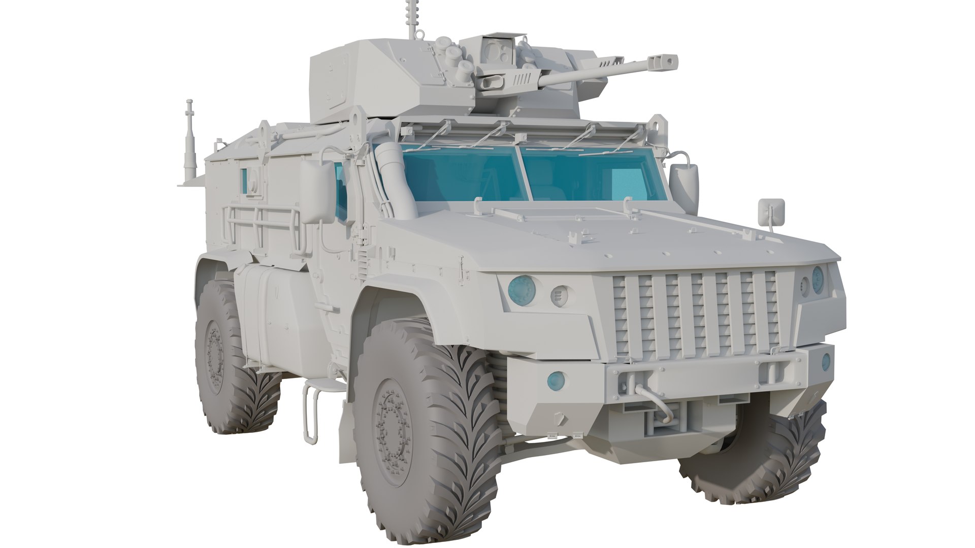 3D Typhoon VDV Russian Armored Transport Low Poly Model With Interior ...