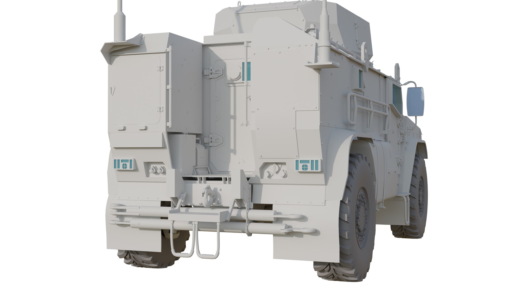 3D Typhoon VDV Russian Armored Transport Low Poly Model With Interior ...