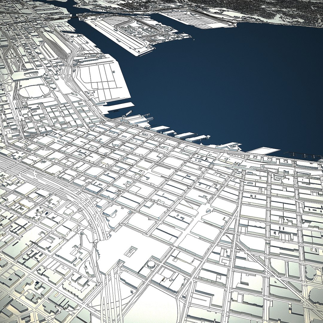 3D Seattle Cityscape - TurboSquid 1482008