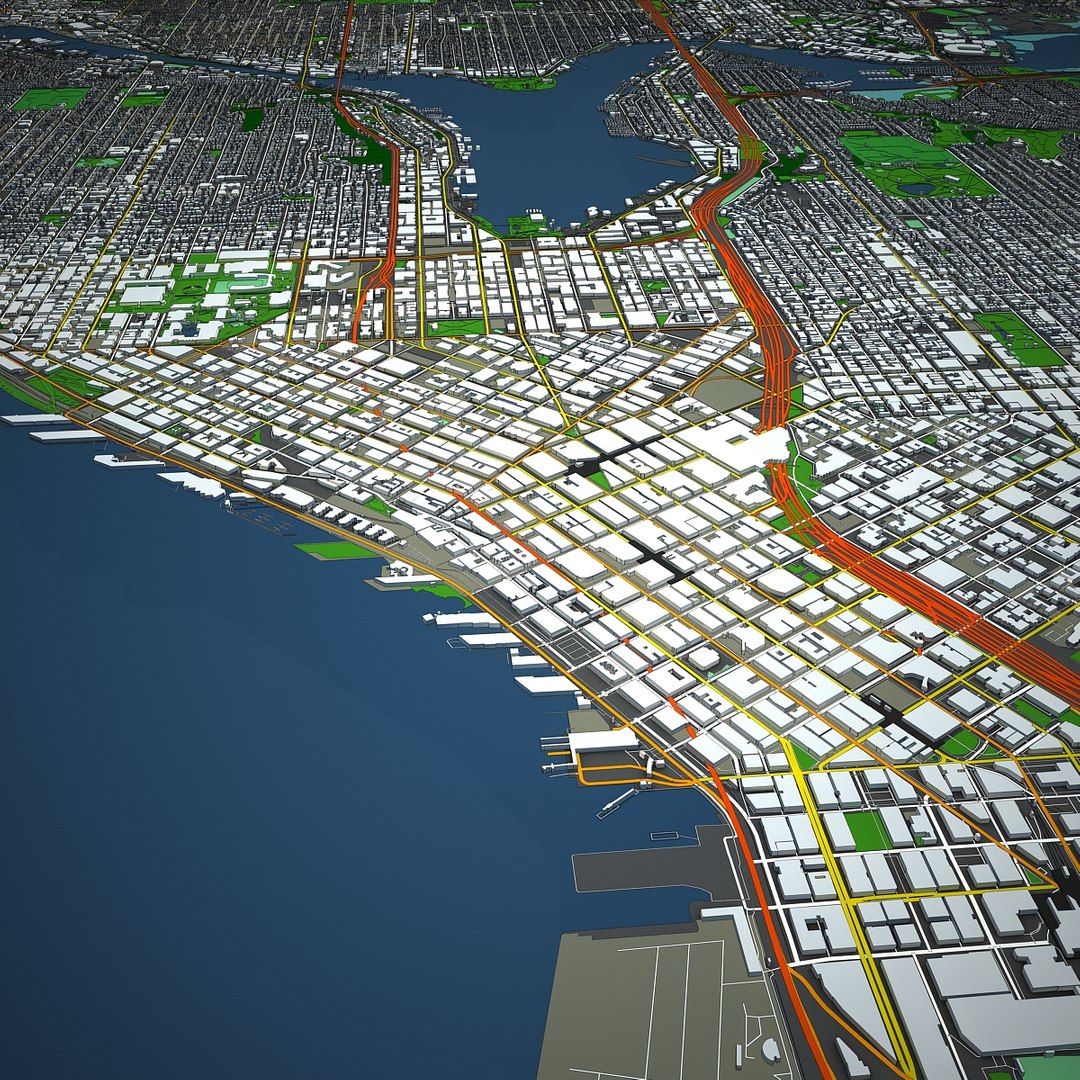 3D Seattle Cityscape - TurboSquid 1482008