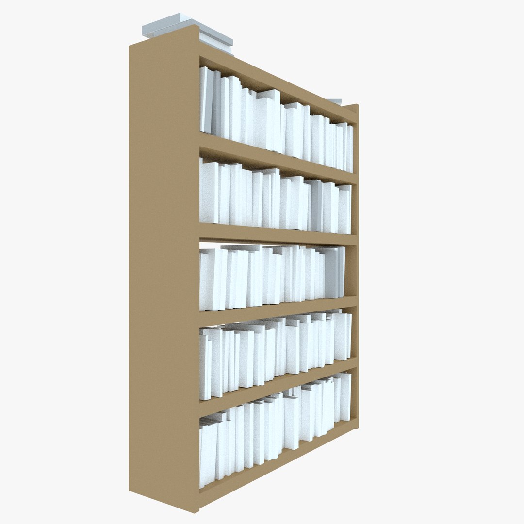 Bookshelf Books 3d Model