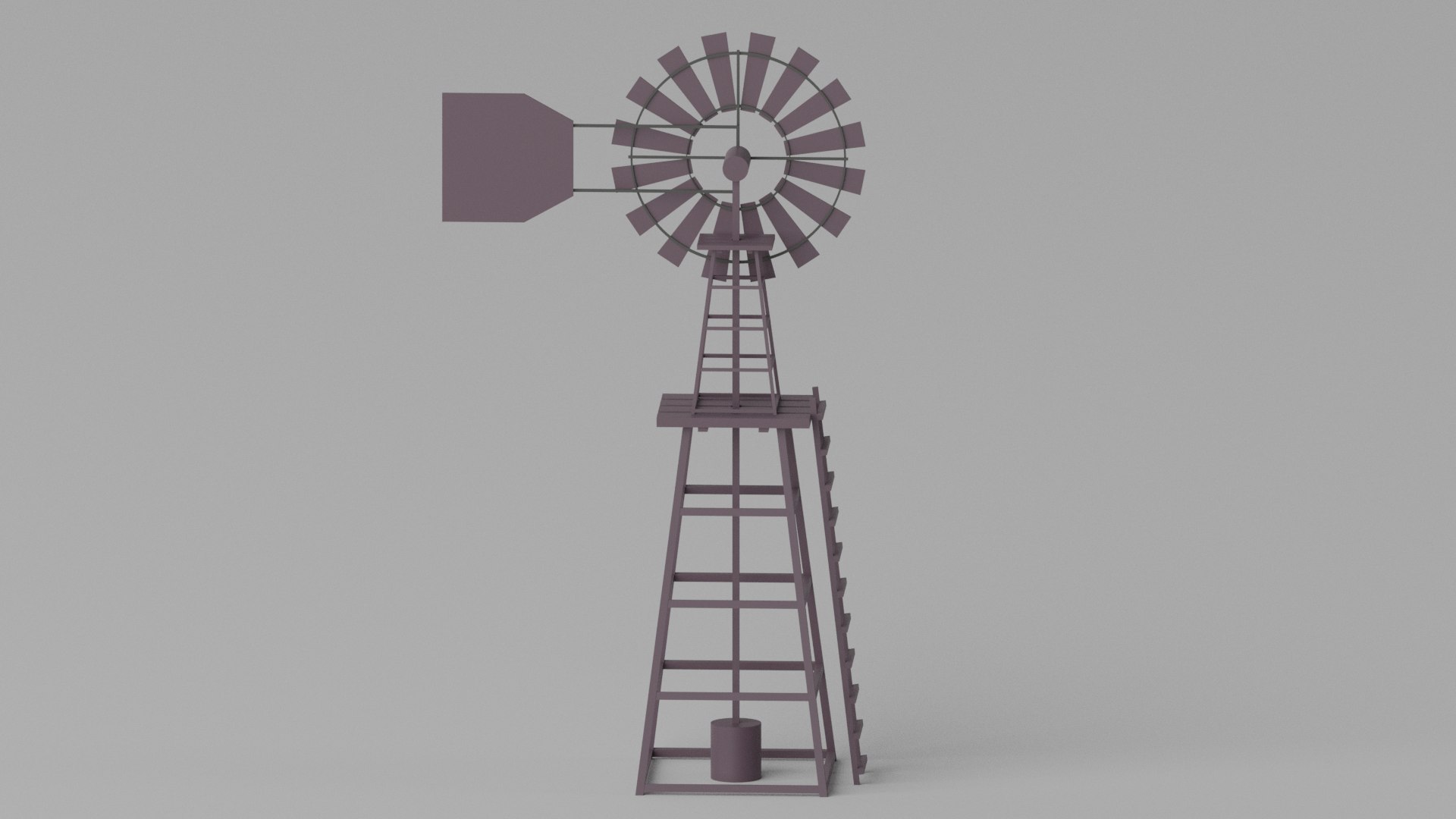 3D Cartoon Western Windmill - TurboSquid 2327617