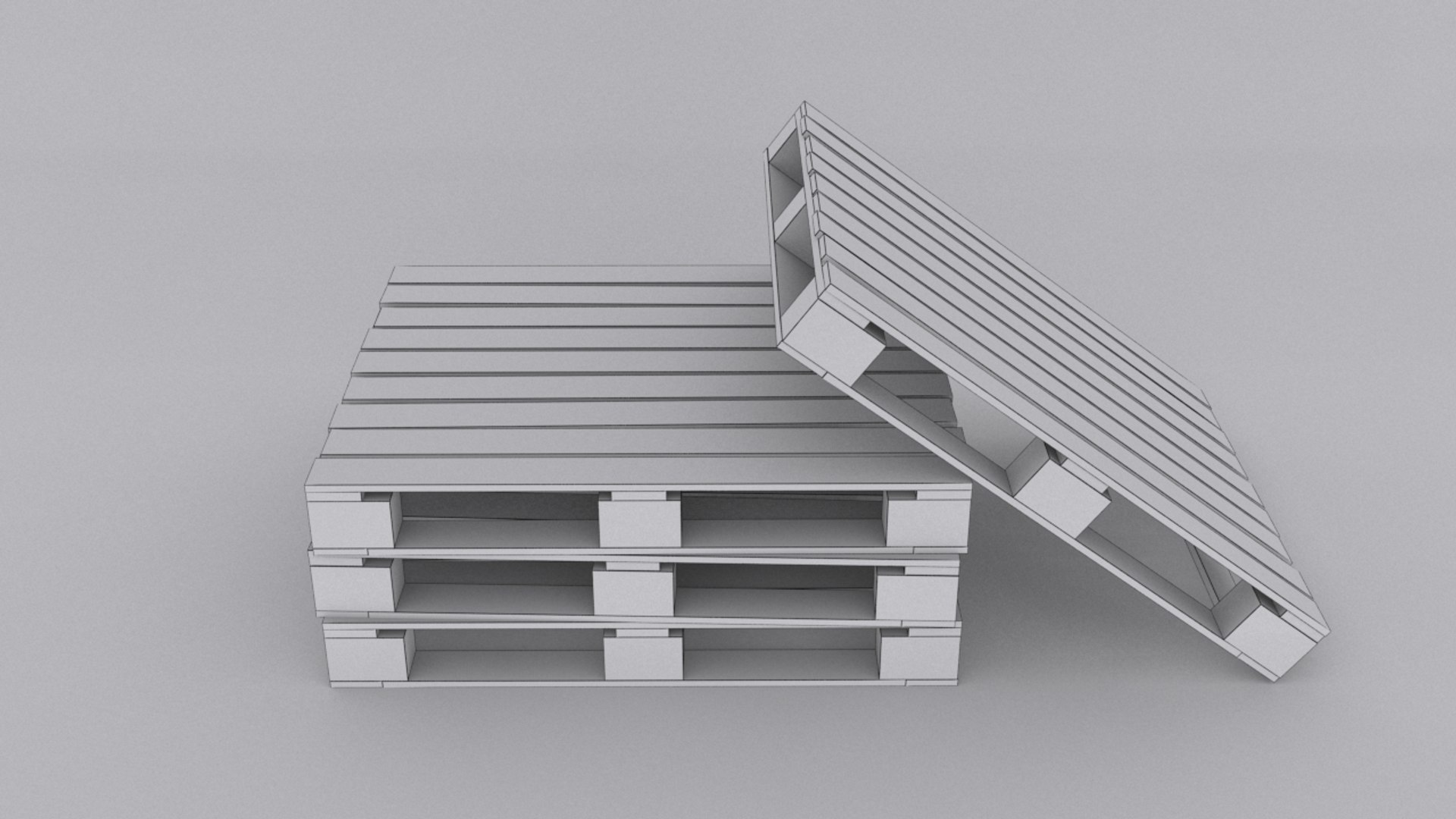 wooden pallet 3d model