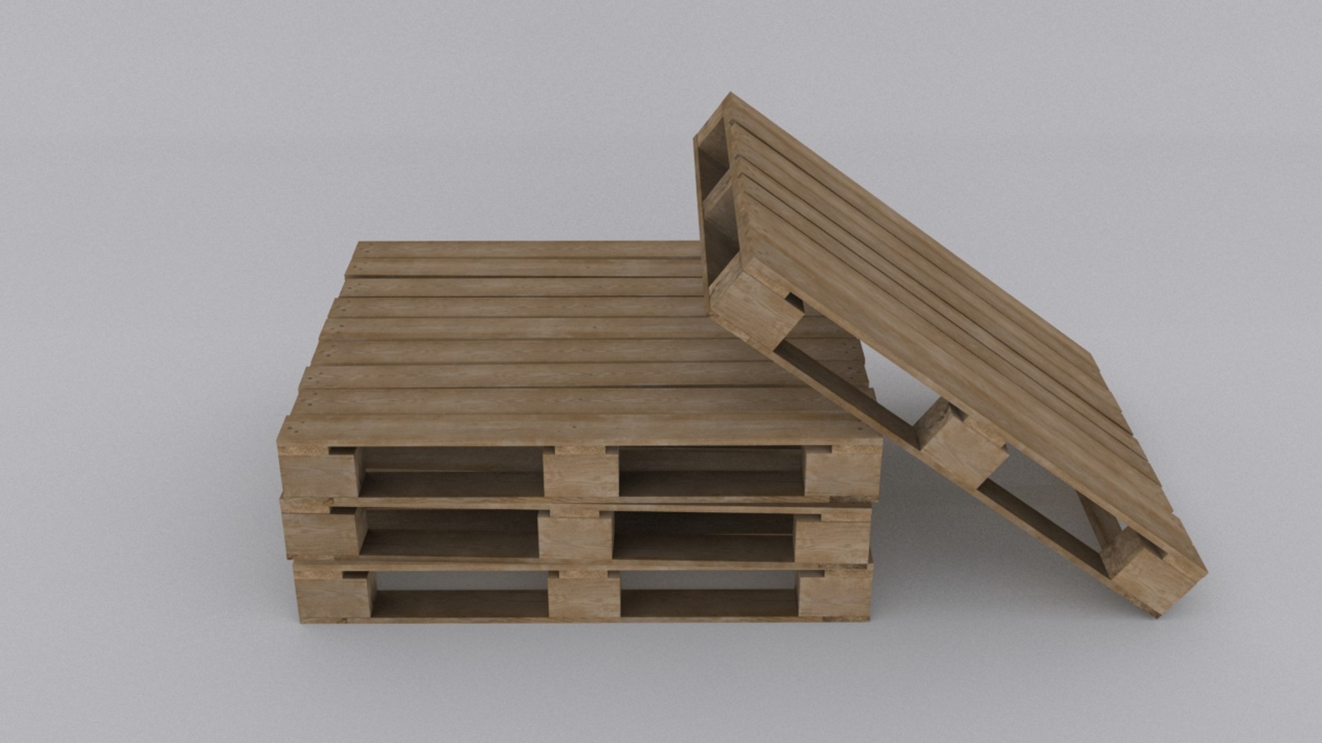 wooden pallet 3d model