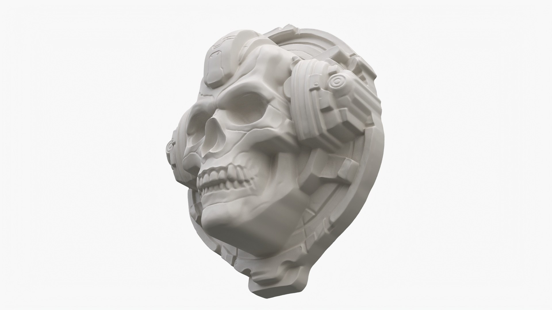 3D Industrial Skull Relief 4 Model - TurboSquid 2207829