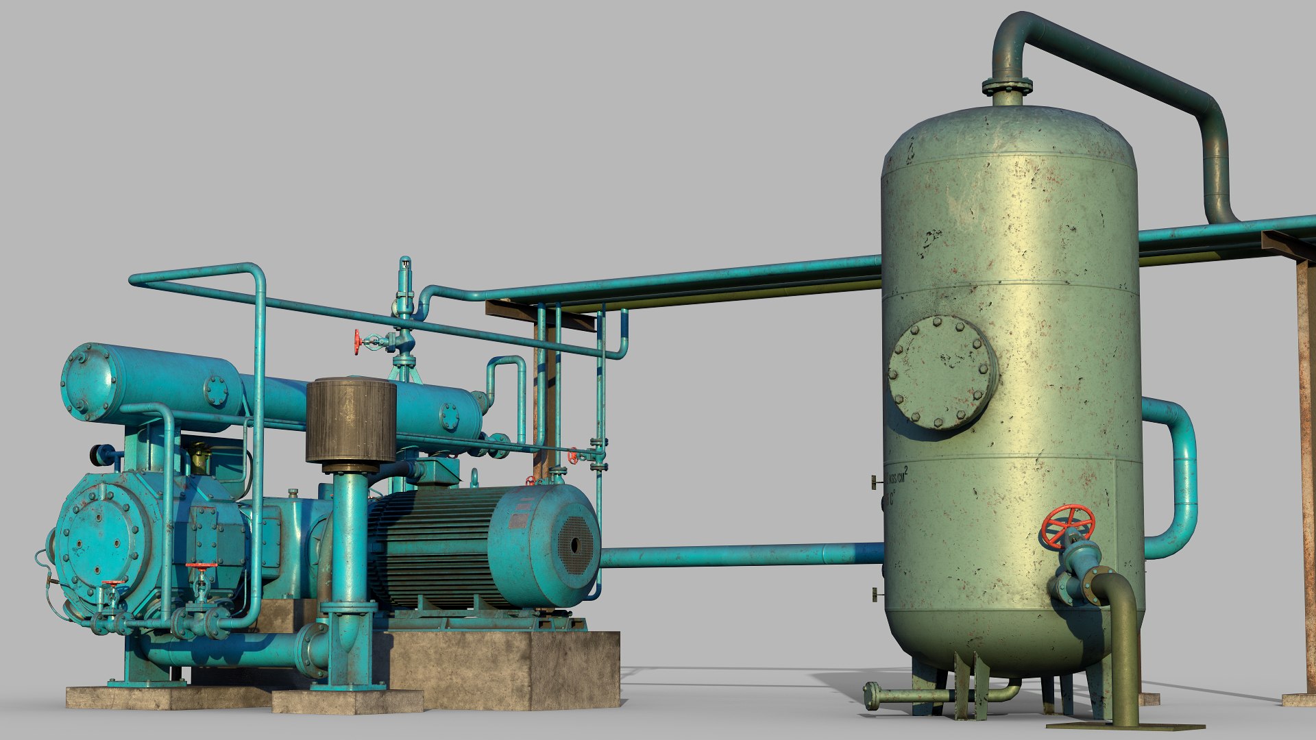 Industrial Air Compressor 3D Model - TurboSquid 2112004