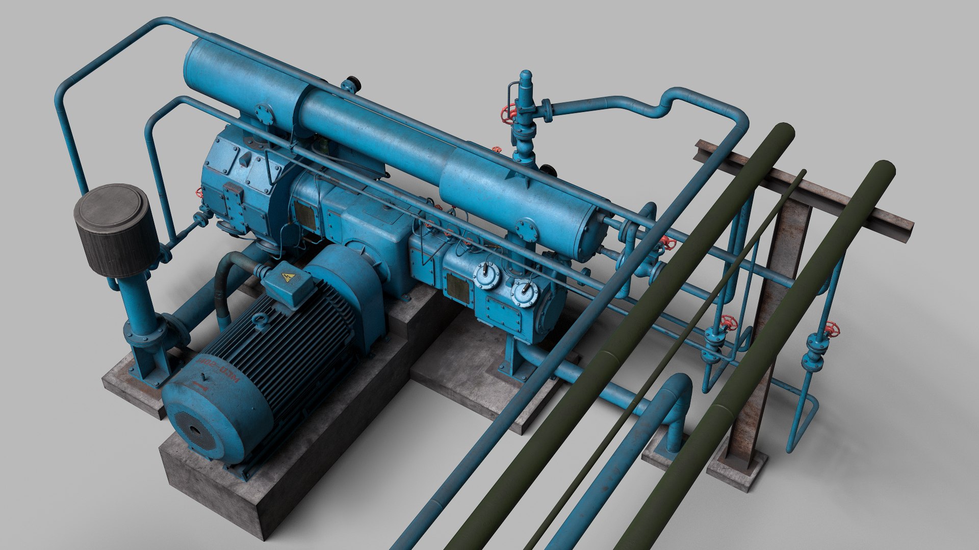 Industrial Air Compressor 3D Model - TurboSquid 2112004