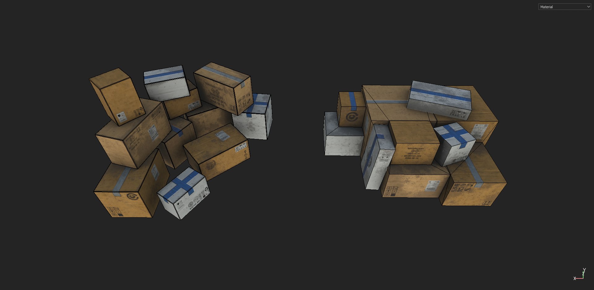 Cardboxes Pack 2 3D Model - TurboSquid 2100323