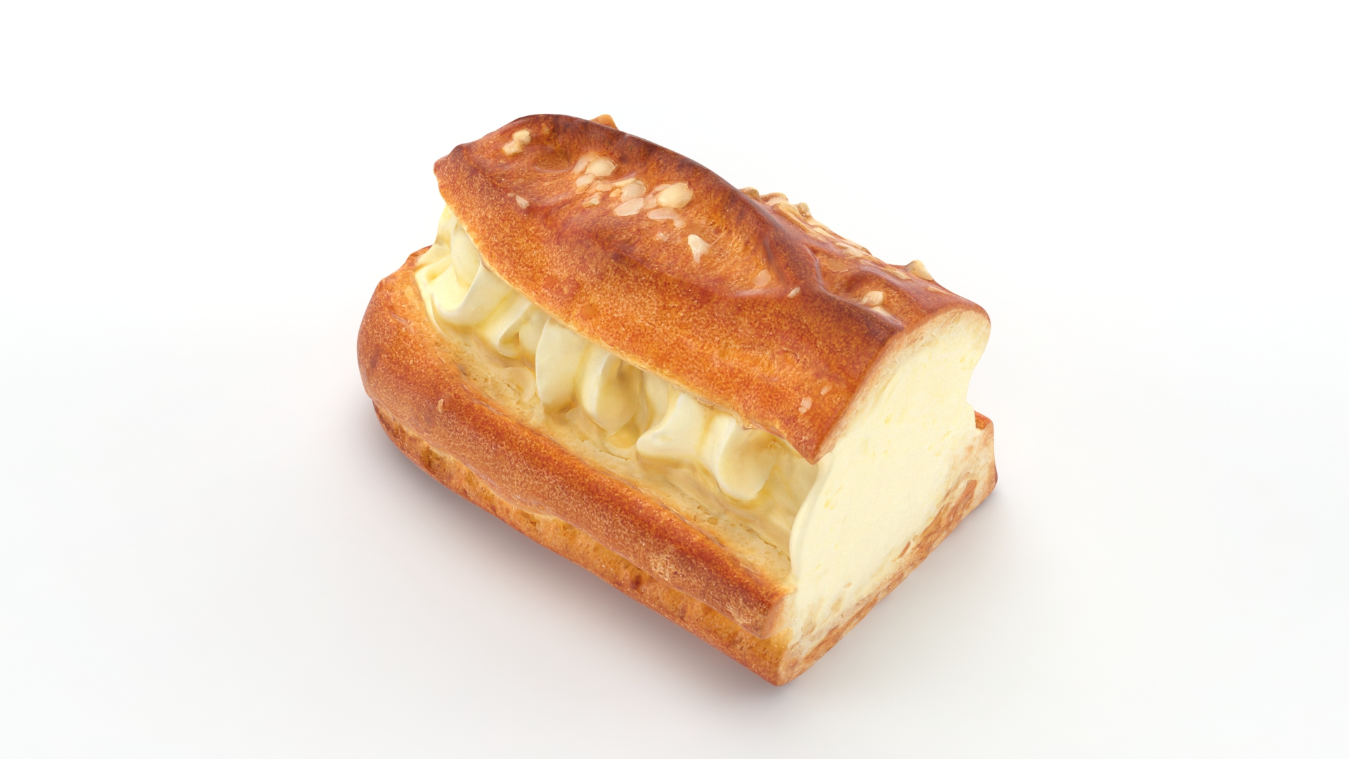 3D Vanilla Eclair Cut - TurboSquid 2051260