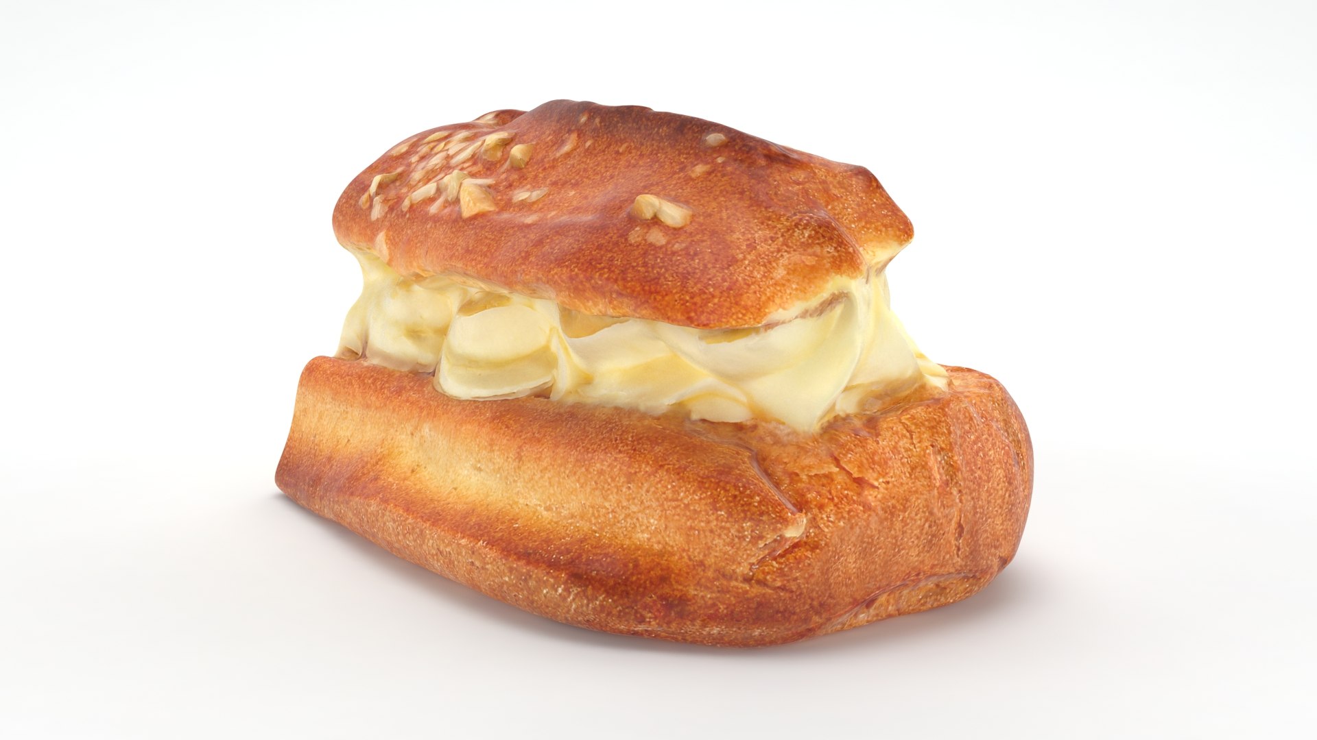 3D Vanilla Eclair Cut - TurboSquid 2051260