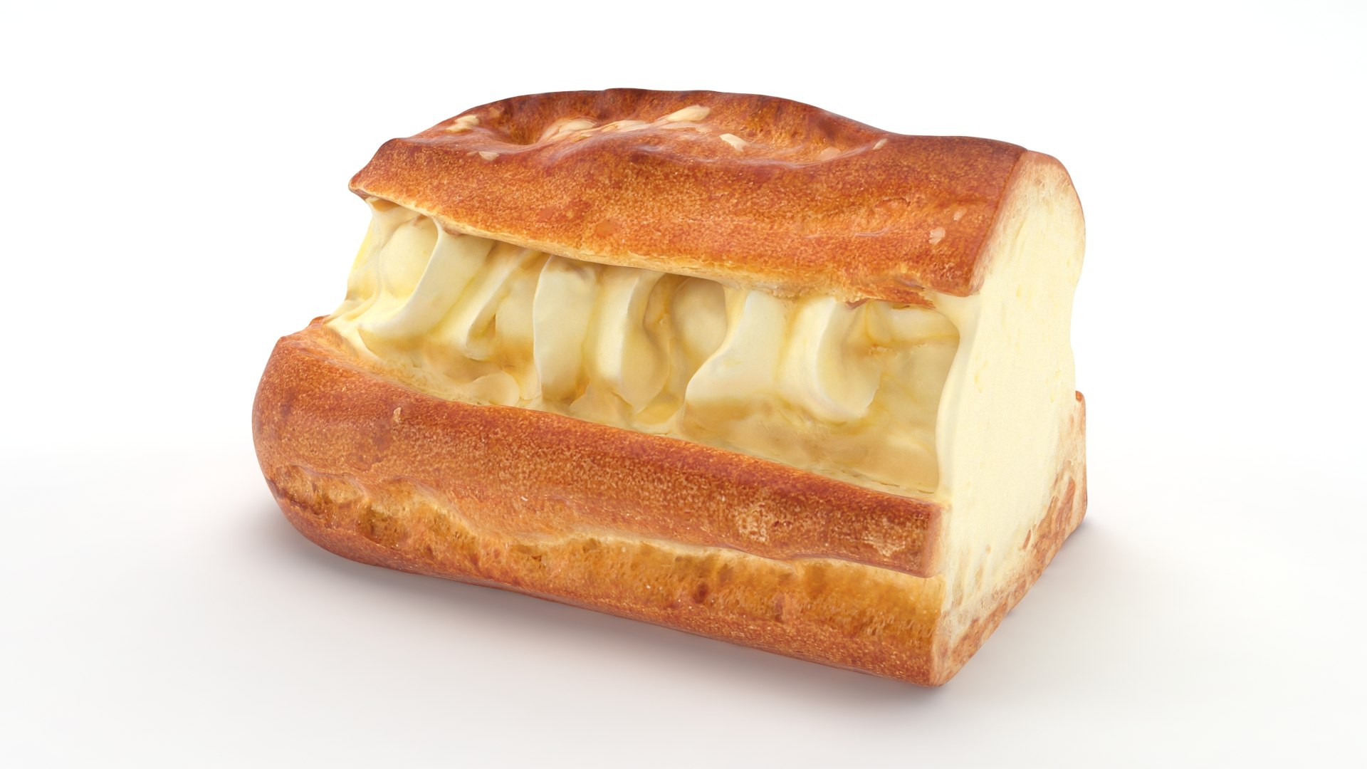 3D Vanilla Eclair Cut - TurboSquid 2051260