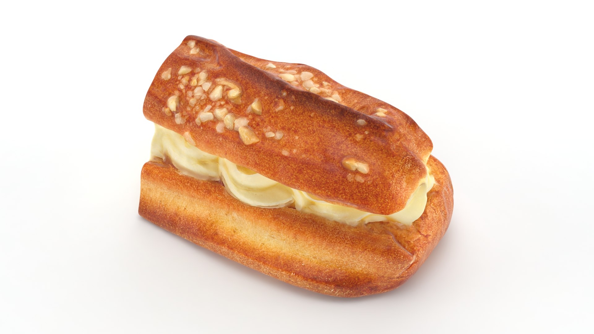 3D Vanilla Eclair Cut - TurboSquid 2051260