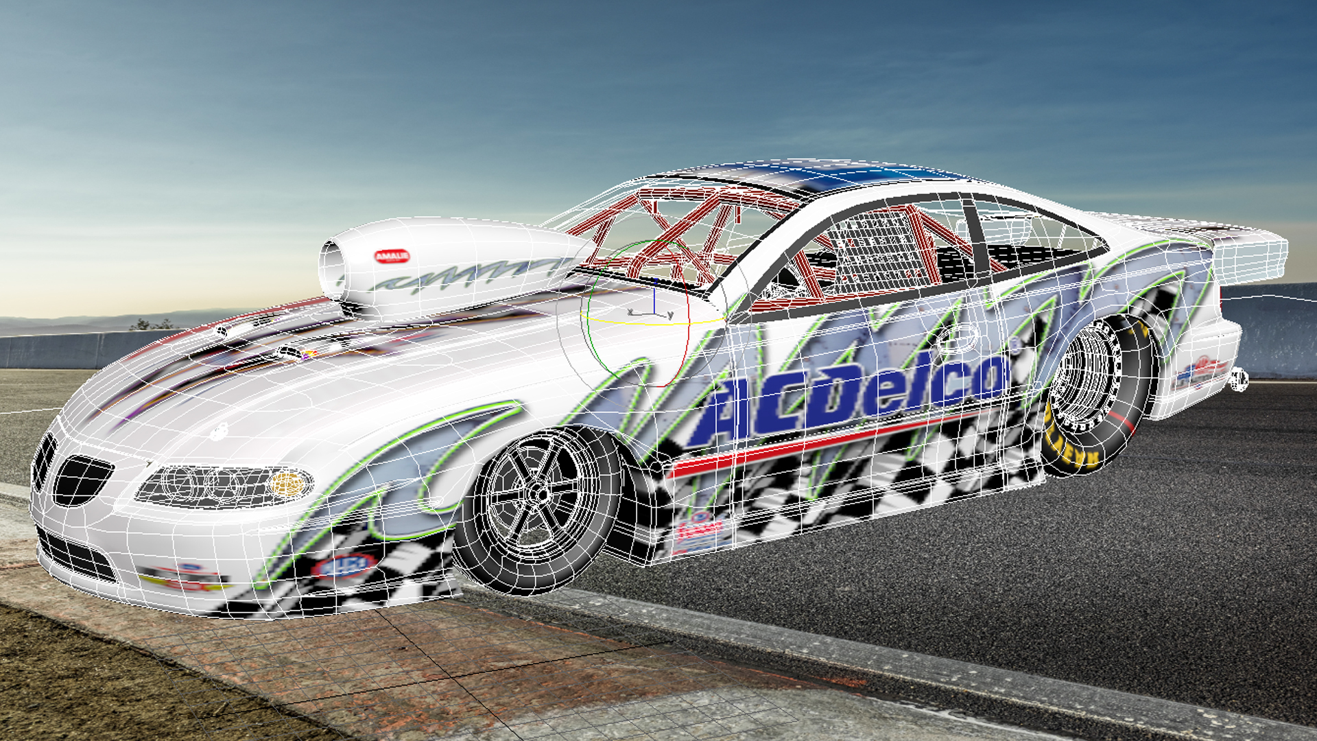 3D generic pro stock drag racing car - TurboSquid 1997857