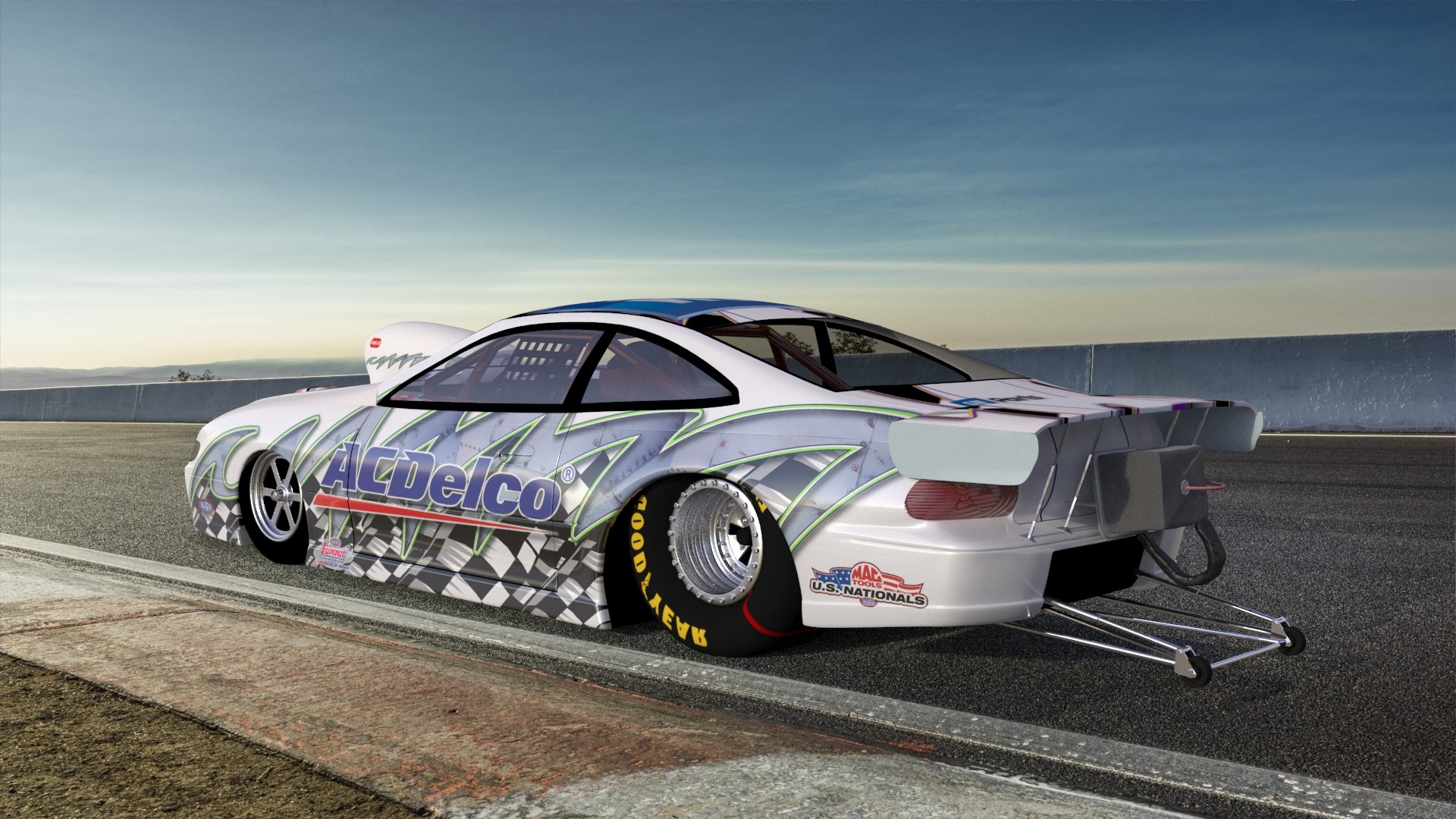 3D Generic Pro Stock Drag Racing Car - TurboSquid 1997857