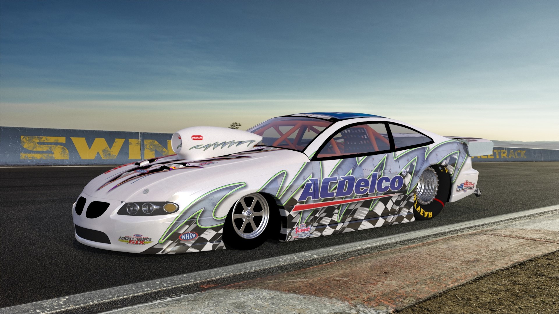 3D Generic Pro Stock Drag Racing Car - TurboSquid 1997857